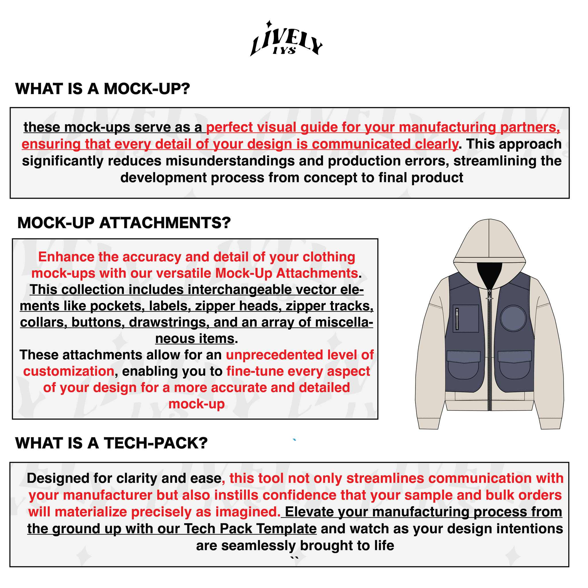 BUNDLE | Vector Mock-up Attachments, Mock-ups, & Tech-Pack Template ...