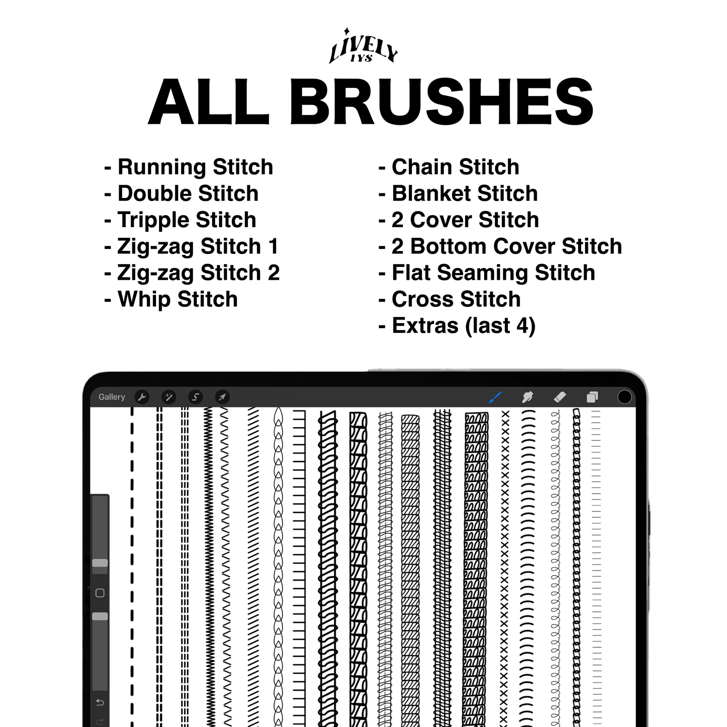 Procreate Stitch-Kit Brushes – LivelyLys